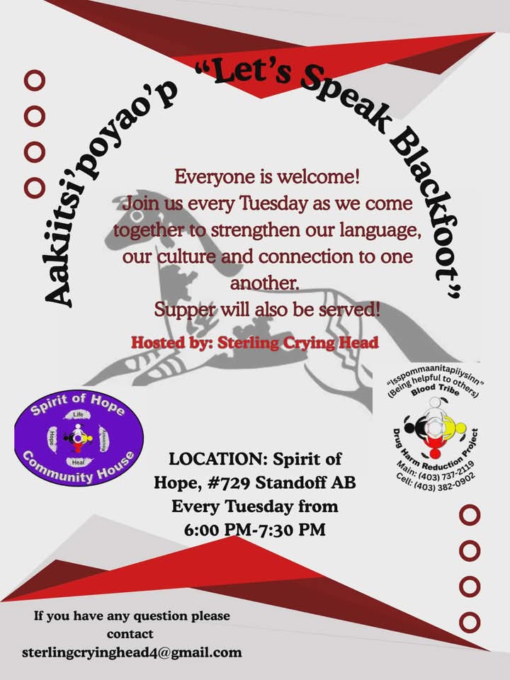 Blood Tribe Harm Reduction Project Aakiitsi’poyao’p “Let’s Speak ...